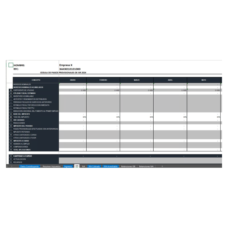 Papeles de Trabajo ISR PM General 2024 – solucionescontableslimex.com